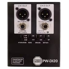 Powerworks Active DI box- PW-DI-20 – Thundercloud Music Store