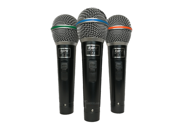 Hybrid 3-Pack of D-1 Dynamic Microphones with 3x XLR-XLR Cables ...